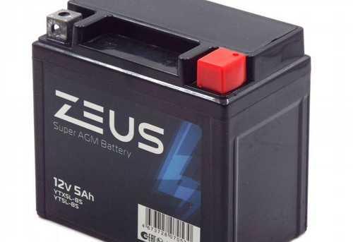 Аккумулятор zeus super AGM 5 Ач о.п. (YTX5L-BS)