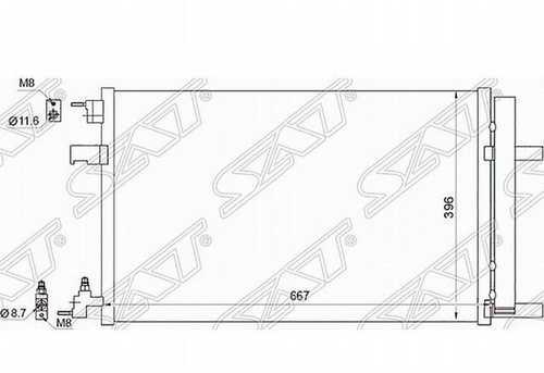 Радиатор кондиционера 1.6/1.7D/2.0D Cruze