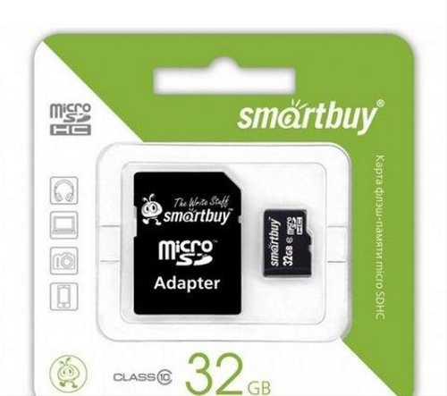 Флеш карта Micro SD Smart Buy 32 Gb Class 10