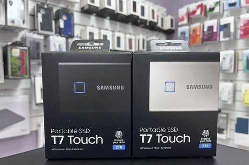Портативный SSD Samsung T7 Touch USB 3.2 2TB новый