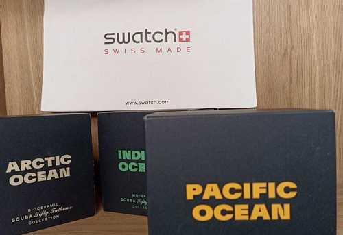 Часы Blancpain X Swatch Pacific Ocean SO35P100