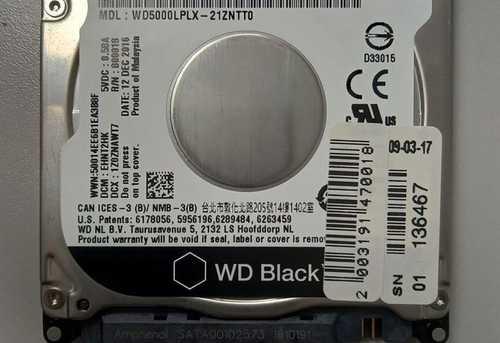 Hdd 2.5 WD Black 500 gb 7200 RPM