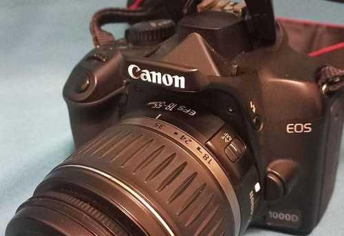 Фотоаппарат canon eos 1000d с комплектом
