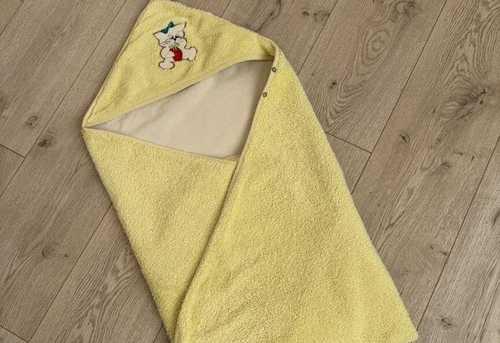 Детское полотенце с капюшоном 90*90см