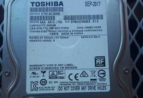 HDD Toshiba 500 гб