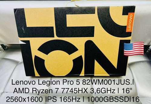 Lenovo legion 5 pro 16, Ryzen 7745HX/16DDR5/4060