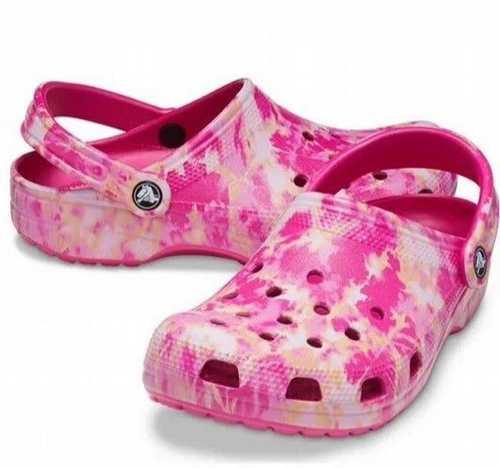 Сабо Crocs Classic Bleach Dye Graphic Clog