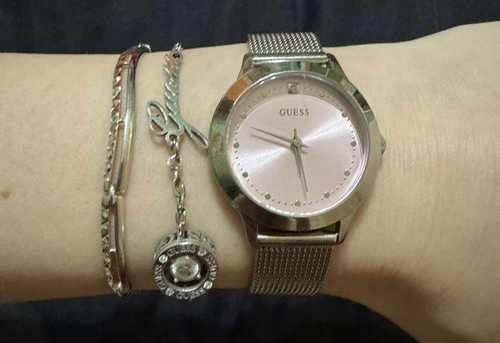 Часы Guess женские + браслет Guess в подарок