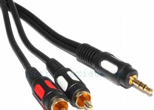 Кабель Luxmann позолота нов Jack 3.5 m - 2xRCA m