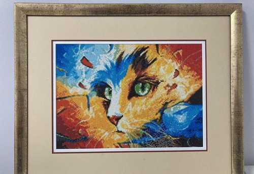 Картина "Портрет трехцветной кошки"