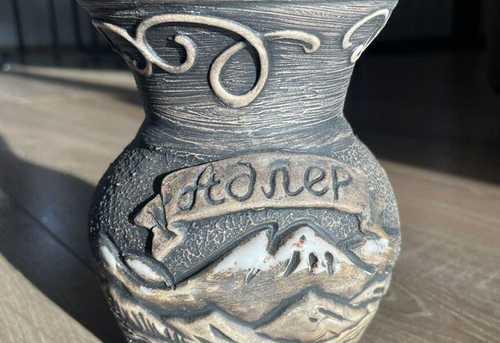 Глиняный горшок,ваза,крынка