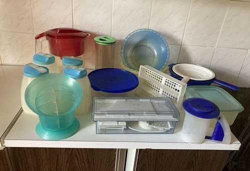 Посуда пластик и стекло б/у