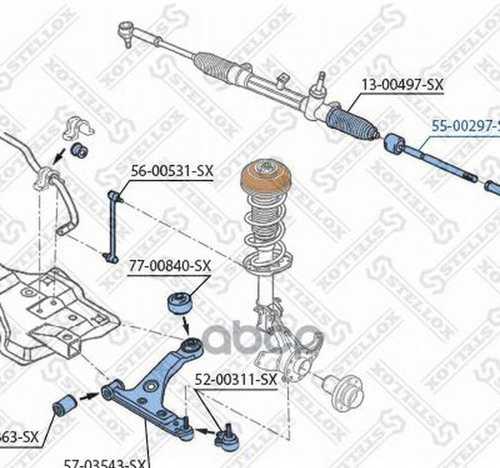 Тяга рул. opel corsa d 1.0 16v 1.2 16v перед прав