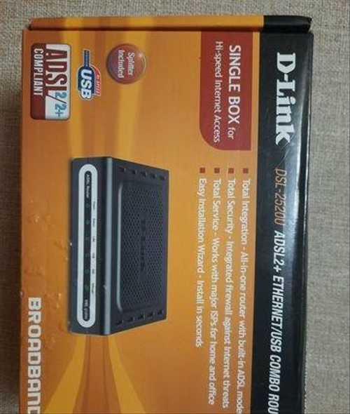Маршрутизатор D-Link adsl2+Ethernet/USB Router
