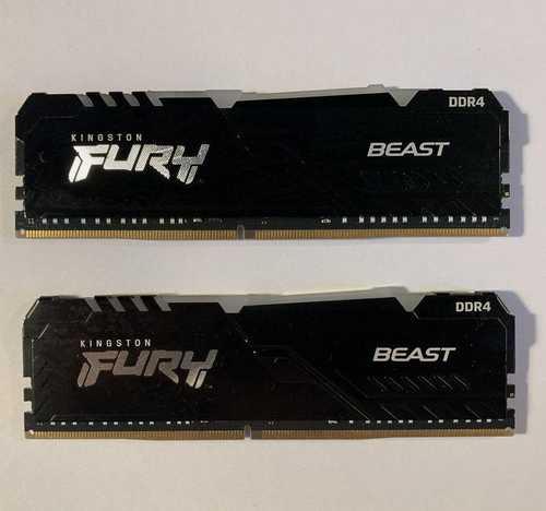 Оперативная память Kingston fury Beast Black RGB