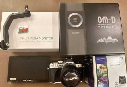 Продам фотоаппарат olympus om-d e-m10 mark 3