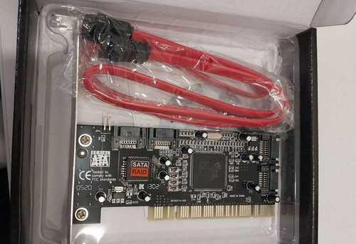 Контроллер pci для 4 SATA. Raid 0,1,0+1,5, jbod