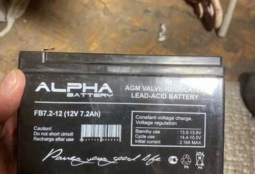 Аккумуляторная батарея Alpha 12V 7.2 Ah