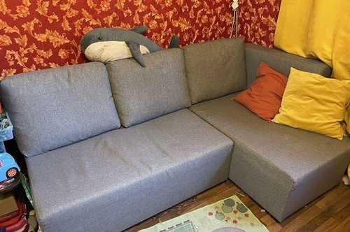 Угловой диван с козеткой IKEA гиммарп gimmarp