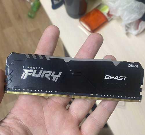 Оперативная память ddr4 16gb kingston fury beast