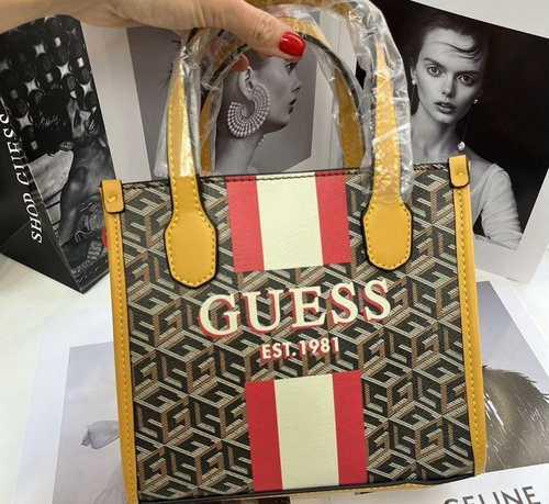 Сумка guess silvana желтая оригинал