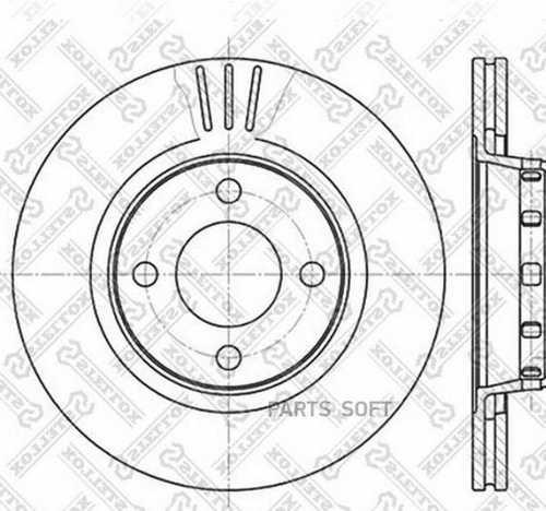 Stellox 6020-4740V-SX Диск тормозной передний