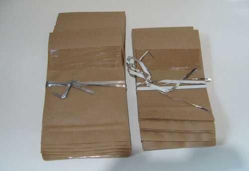 Пакет бумажный крафт с замком зип-лок и окошком