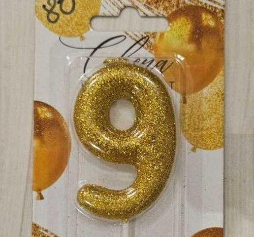 Свеча цифра 9