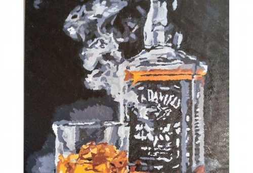Картина натюрморт «Виски с сигарой»
