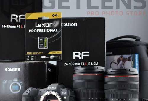 Canon R8 + RF 14-35 + RF 24-105 4.0 + Lexar 64Gb