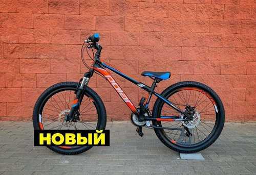 Горный подростковый велосипед Чёрный-ораньжевый