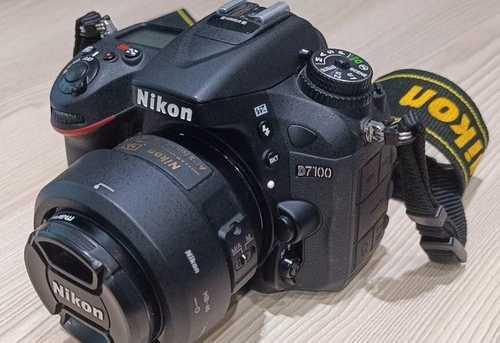 Зеркальный фотоаппарат Nikon D7100 с оборудованием