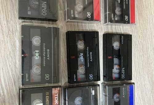 Видео кассеты Sony и TDK 8 мм (MP60,MP90,HG90)