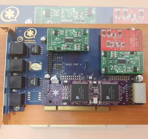 Плата Digium TDM410 PCI на 4 FXO/FXS для Asterisk