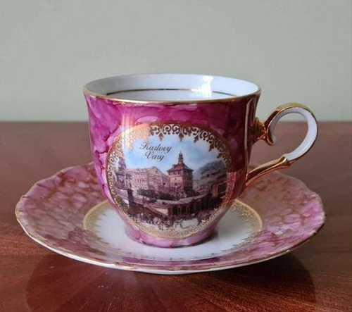 Сувенирная фарфоровая чашка из Чехии
