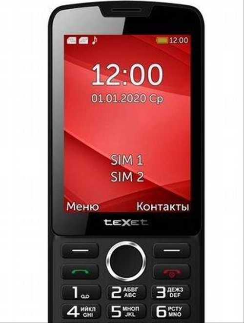 Сотовый телефон Texet TM-308 3.2" Black GSM