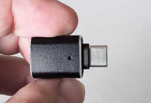 Переходник USB 3.0 Type-C OTG металл с индикатором