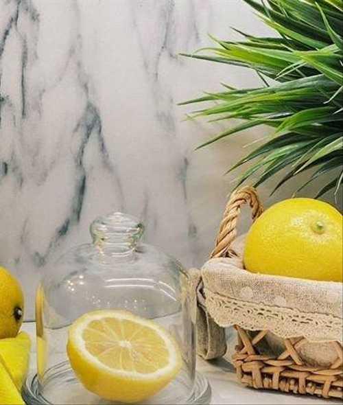 Лимонница стеклянная с крышкой Контейнер для лимон