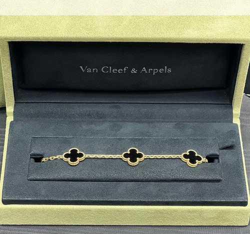 Браслет Van Cleef Arpels 5 Мотивов Оникс