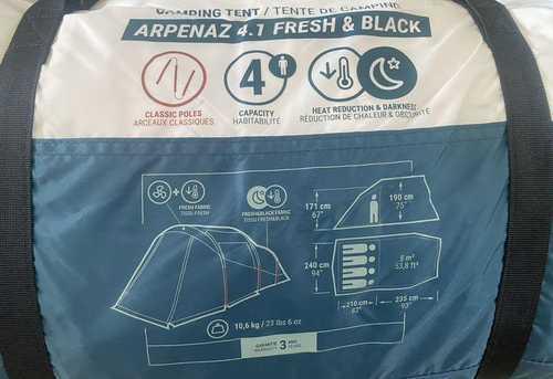 Палатка quechua arpenaz 4.1 fresh black decathlon