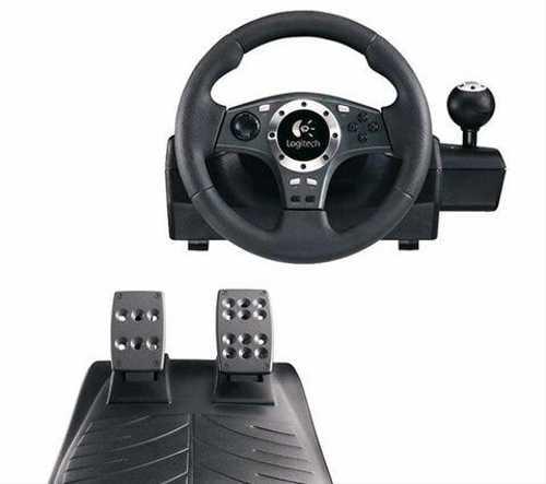 Игровой руль с педалями logitech driving force pro