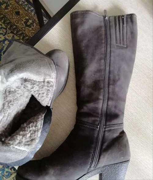 Сапоги женские зимние нубук