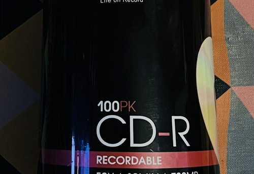 Диски TDK CD-R 700 мб 80 мин 52х 100 шт (новые)