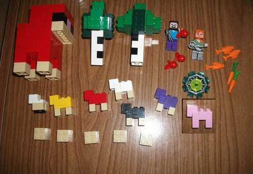 Lego Minecraft 21153 с дополнением. С логот. Лего