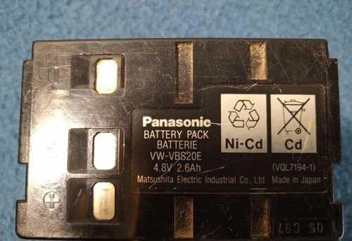 Аккумулятор Panasonic VW-VBS20E 4.8V 2.6Ah