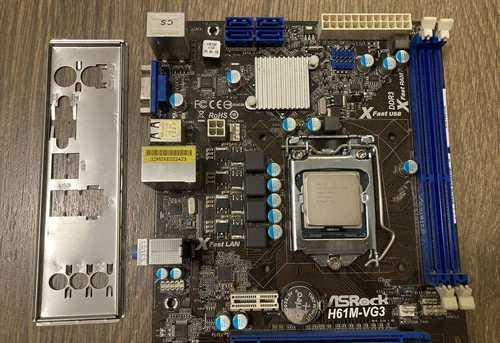 Материнская плата Asrock h61m vg3 1155