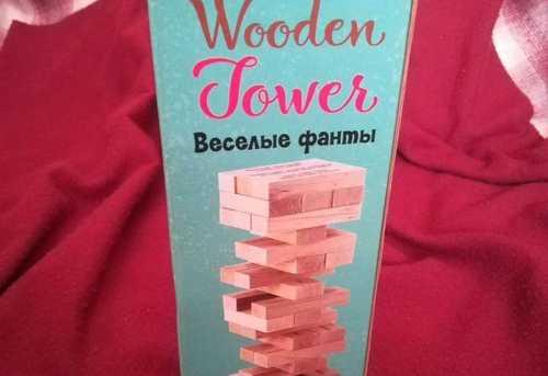 Настольная игра с деревянными дет. башня дженга