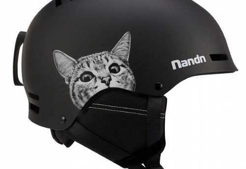 Шлем горнолыжный nandn NT30 black CAT (р. L (58-62