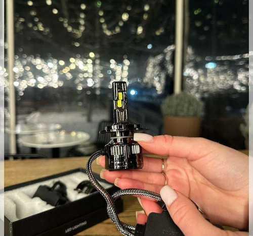 LED H4 ярче галогена  500%