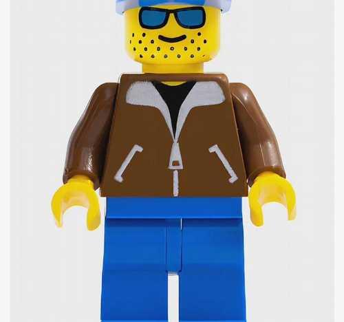 Минифигурка Lego Town Jacket Brown - Blue Legs, B